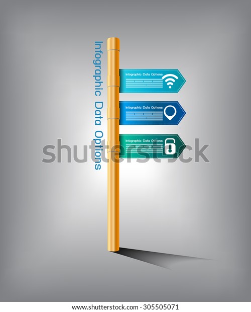Abstract 3d Signpost Info Design Template Stock Vector (Royalty Free ...