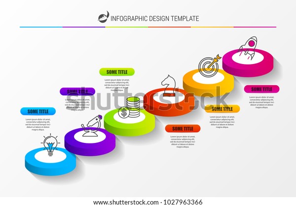 Abstract 3d Stairs Infographic Timeline Template Stock Vector (Royalty ...