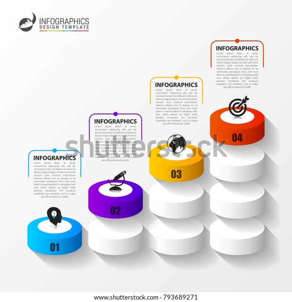 Abstract 3d Stairs Infographic Timeline Template Stock Vector (Royalty ...