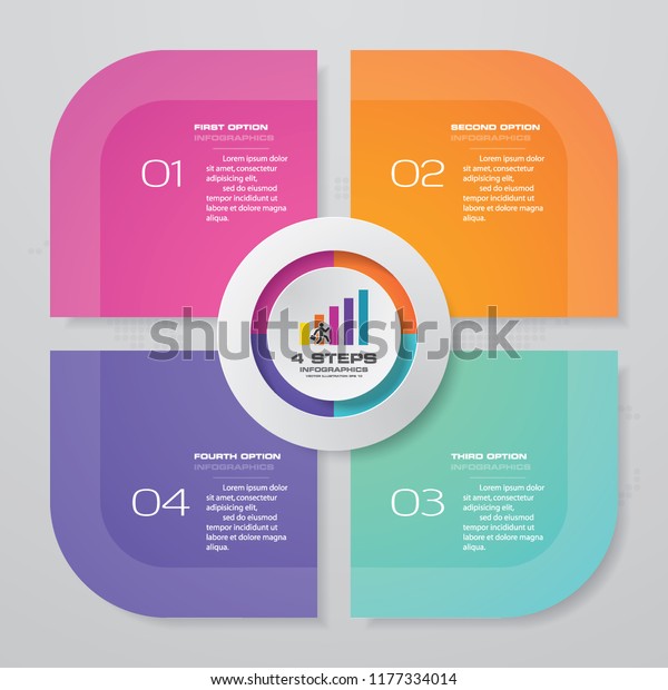 Abstract 4 Steps Chart Infographics Elements Stock Vector (Royalty Free ...