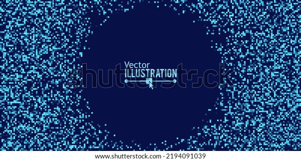 Abstract 8 Bit Pixel Circle Background Stock Vector (Royalty Free ...