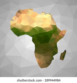 Abstract Africa Map Stock Vector (Royalty Free) 189944984 | Shutterstock