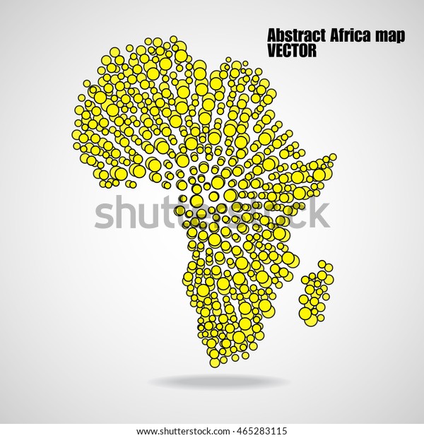 Abstract Africa Map Round Dots Vector Stock Vector (Royalty Free) 465283115