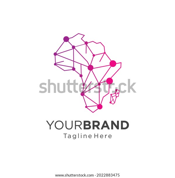 Abstract Africa Tech Logo Vector Design Stock Vector (Royalty Free ...
