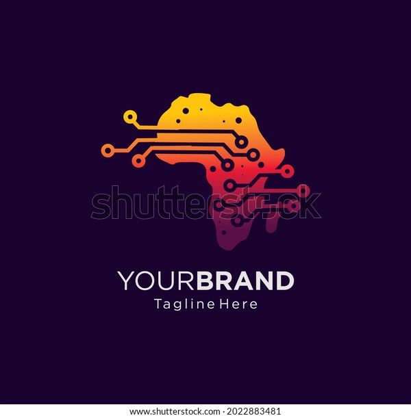 Abstract Africa Tech Logo Vector Design Stock Vector (Royalty Free ...