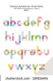 Abstract Alphabet Set Small Letters Eps Stock Vector (Royalty Free ...