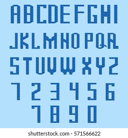 Concept Latin Alphabet Letters Made Elements Stock Illustration ...