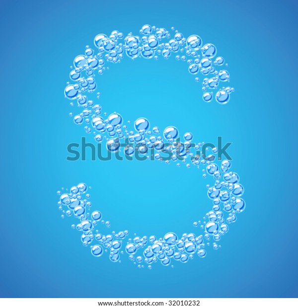 Abstract Alphabet Water Bubbles Letter S Stock Vector (Royalty Free ...