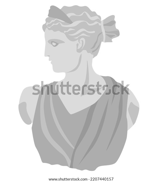 Abstract Ancient Greek Statuevector Drawing Stock Vector (Royalty Free ...