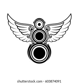 Abstract Angel Tattoo Stock Vector (Royalty Free) 603874091 | Shutterstock