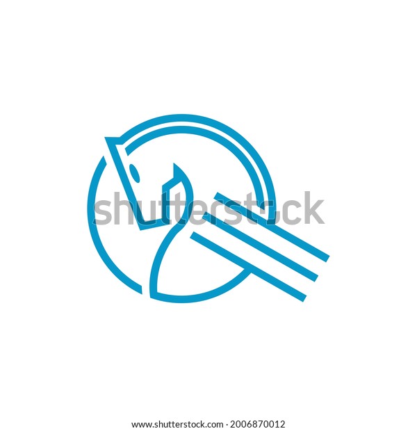 Abstract Animated Pony Logo Design Stock Vector (Royalty Free ...