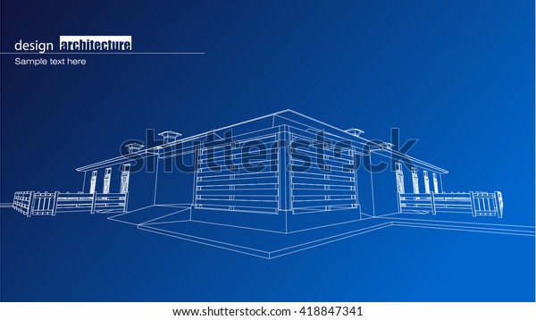 Abstract Architectural Background Layout Design Stock Vector (Royalty ...