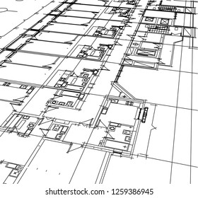 City Map Autocad Drawing Black White 스톡 일러스트 14317522 | Shutterstock