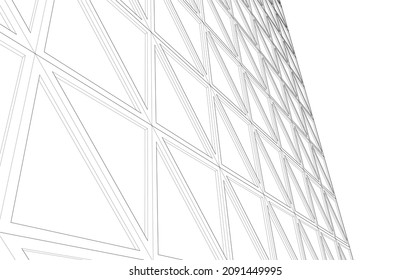 Abstract Architecture Construction 3d Drawing Stock Vector (Royalty ...