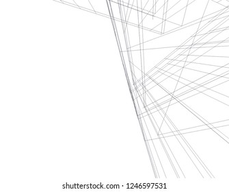 Abstract Architecture Geometric Background Stock Vector (Royalty Free ...
