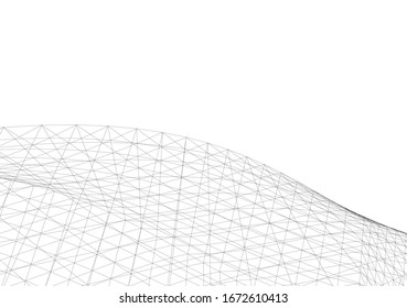 Abstract Architecture Mesh 3d Background Stock Vector (Royalty Free ...