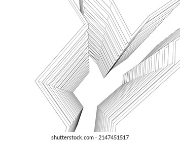 Abstract Architecture Sketch Vector Drawing Stock Vector (Royalty Free ...