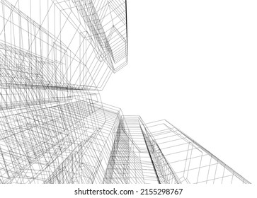 Abstract Architecture Sketch Vector Drawing Stock Vector (Royalty Free ...