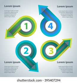 Abstract Arrow Infographics Template Vector Illustration Stock Vector