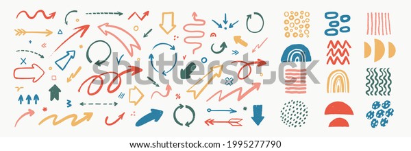 Abstract Arrows Organic Shapes Set Various Stock Vector (Royalty Free ...