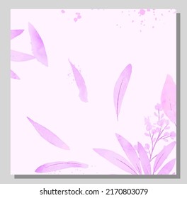 Abstract Art Botanical Pink Background Vector Stock Vector (Royalty ...