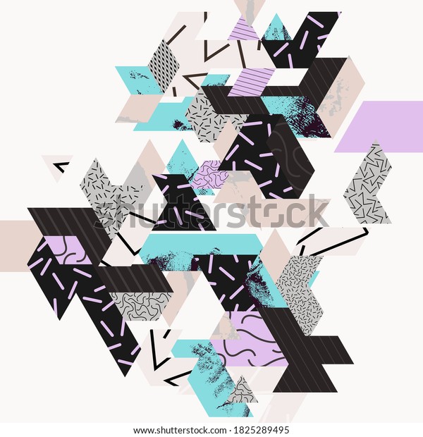 Abstract Art Composition Geometric Shapes Graphic Stock Vector (Royalty ...