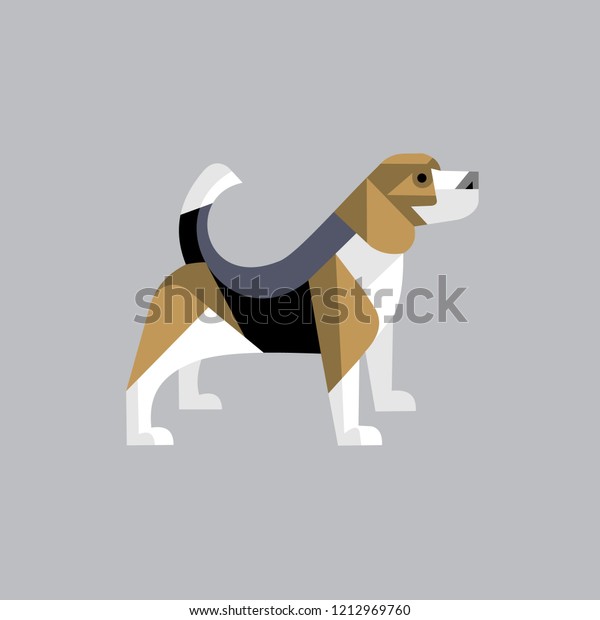 Abstract Art Dog Logo Design Vector Stock Vector (Royalty Free ...