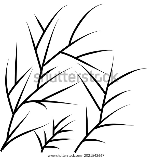 Abstract Art Grass Lines Forming Stock Vector (Royalty Free) 2021542667 ...