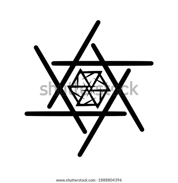 Abstract Art Illustration Devil Flower Symbol Stock Vector (Royalty ...