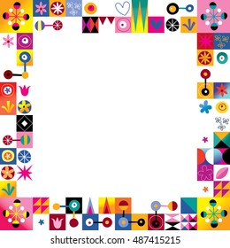 Abstract Art Retro Border Frame Design: เวกเตอร์สต็อก (ปลอดค่าลิขสิทธิ์ ...