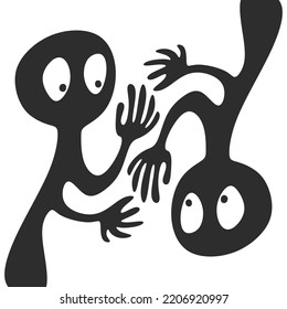 Abstract Art Two People Talking Each Stock Vector (Royalty Free ...