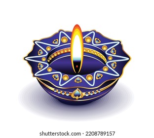 Abstract Artistic Creative Blue Deepak Vector Stock Vector (Royalty ...