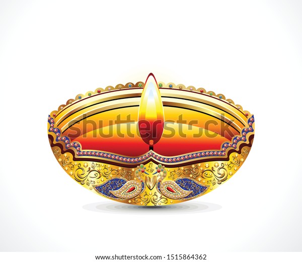 Abstract Artistic Creative Diwali Deepak Vector Stock Vector (Royalty ...
