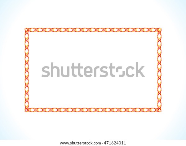 Abstract Artistic Detailed Border Vector Illustration Stock Vector ...