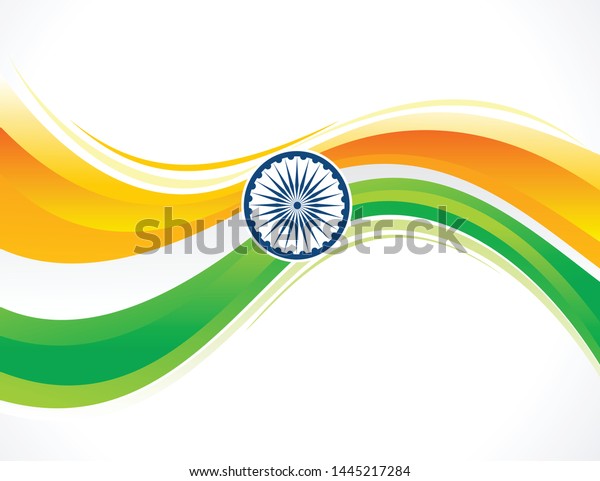 Abstract Artistic Indian Flag Wave Vector Stock Vector (Royalty Free ...