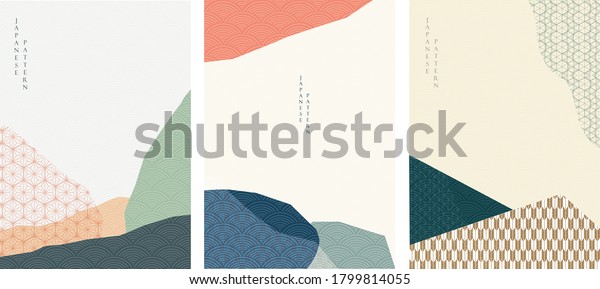 Abstract Arts Background Japanese Pattern Vector Stock Vector (Royalty ...