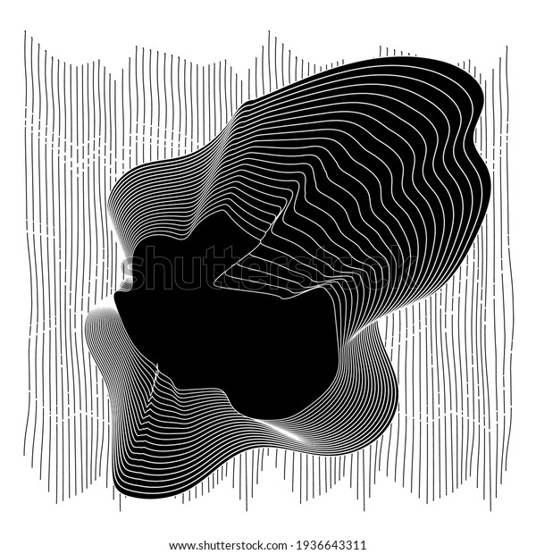 Abstract Artwork Deformed Shapes Forms Black Stock Vector (Royalty Free ...