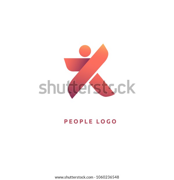 Abstract Athlete Logo Icon Vector Design Stock Vector (Royalty Free ...