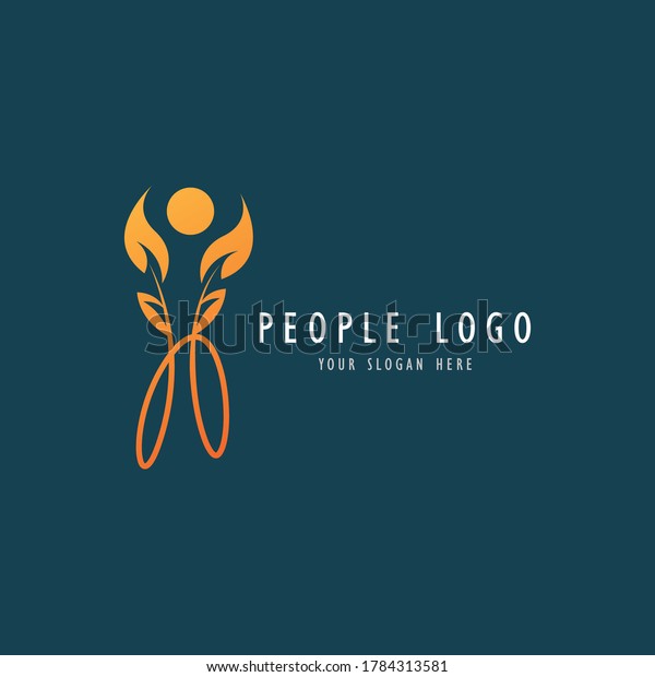 Abstract Athlete Logo Icon Vector Design Stock Vector (Royalty Free ...