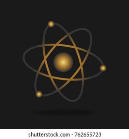 Abstract Atom Icon Molecule Light Sign Stock Vector (Royalty Free ...
