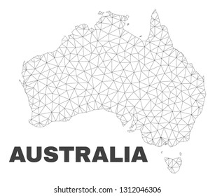 Abstract Australia Map Isolated On White Stock Vector (Royalty Free ...