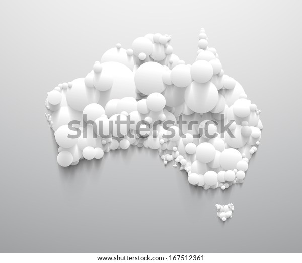 Abstract Australia Map White Circle On Stock Vector (Royalty Free ...