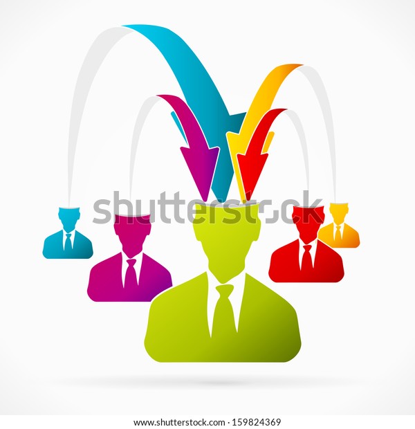 Abstract Avatar Vector Illustration About Gathering Stock Vector ...