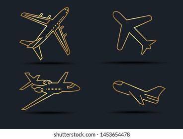 3,574 Airplane gold Stock Vectors, Images & Vector Art | Shutterstock