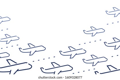 Abstract Background Airplanes Vector Illustration Stock Vector (Royalty ...