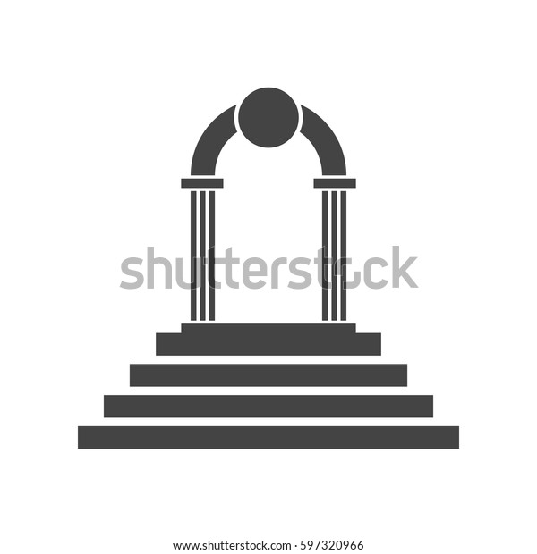 Abstract Background Arch Silhouette Arch Icon Stock Vector (Royalty ...