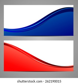 Abstract Background Beautiful Blue Red Wave Stock Vector (Royalty Free ...