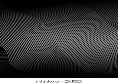 Black Background Line Wave Design Vector Stock Vector (Royalty Free ...