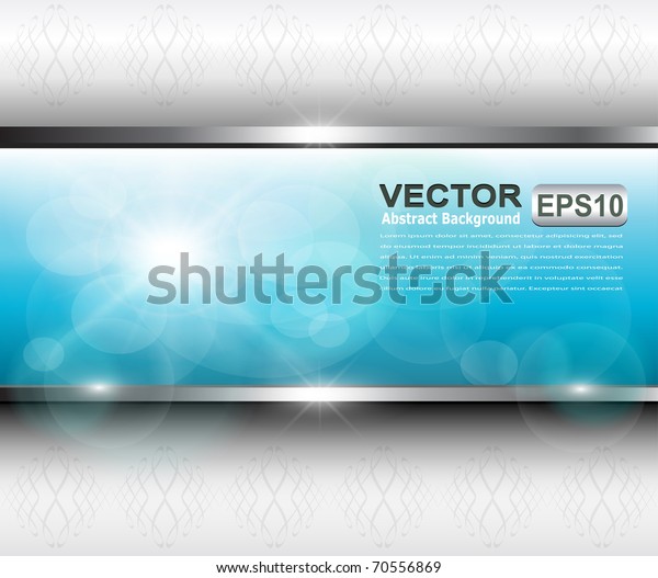 Abstract Background Blue Banner On Grey Stock Vector (Royalty Free ...