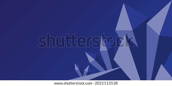 Abstract Background Blue Crystal Geometric Shape Stock Vector (Royalty ...
